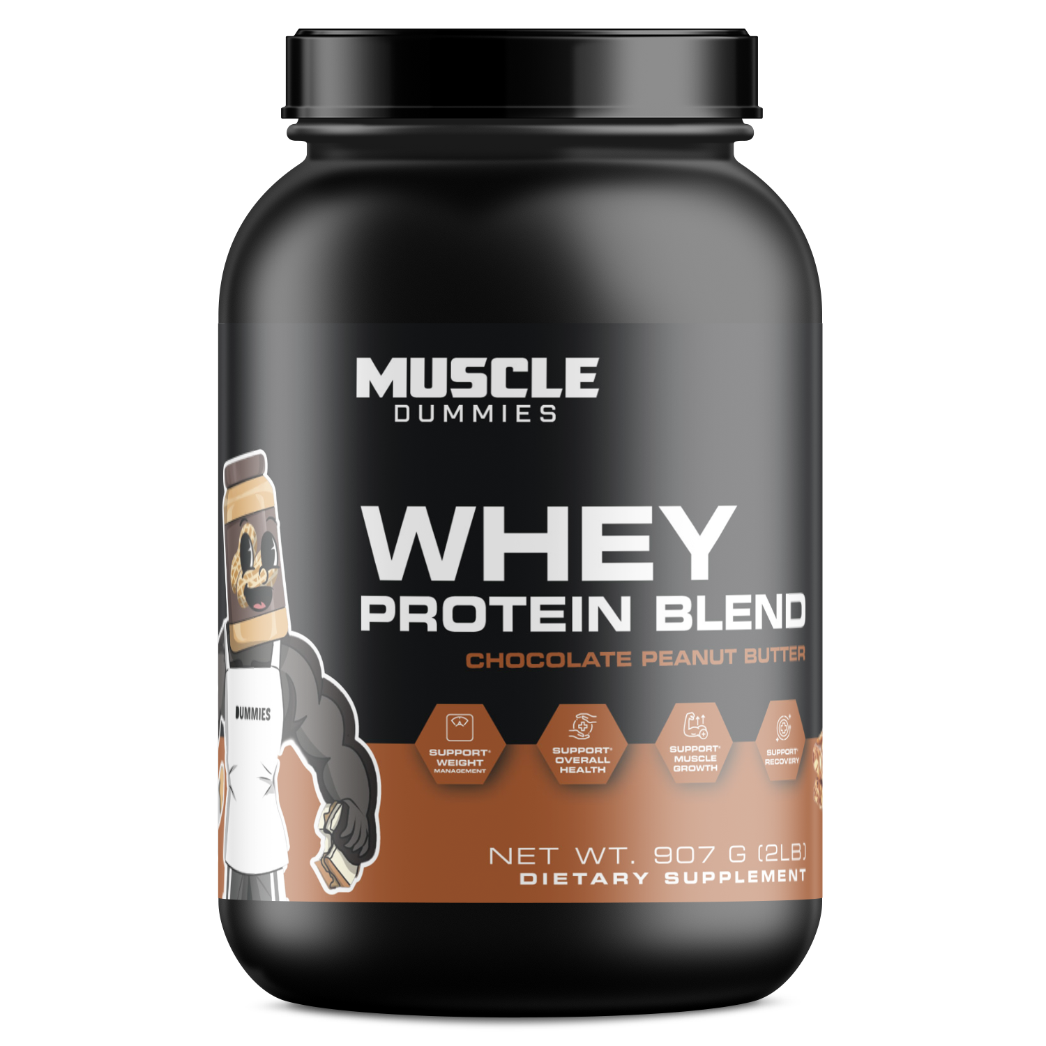 Chocolate Peanut Butter Whey Protein – Muscle Dummies