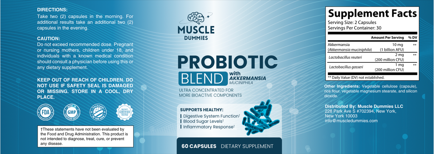Probiotic Blend With Akkermansia – Muscle Dummies