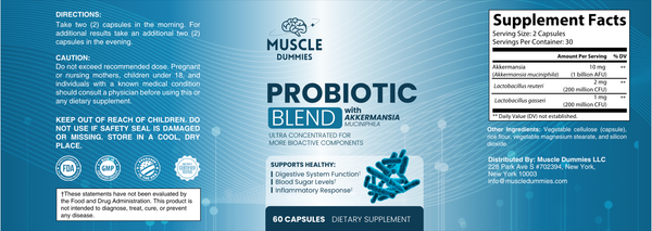 Probiotic Blend With Akkermansia – Muscle Dummies
